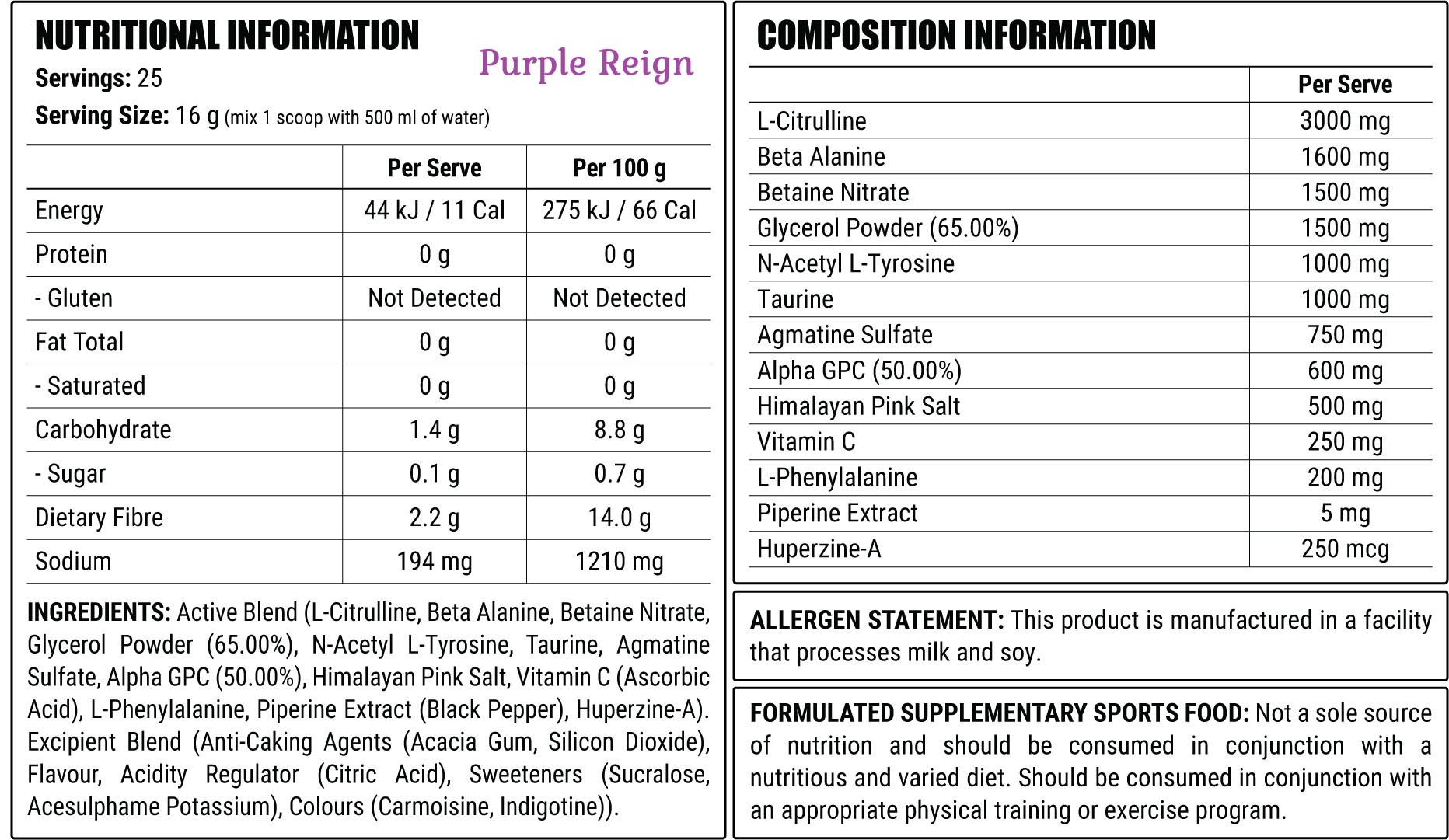 Faction Labs Disorder PUMP Stim Free Pre | Sporty's Health